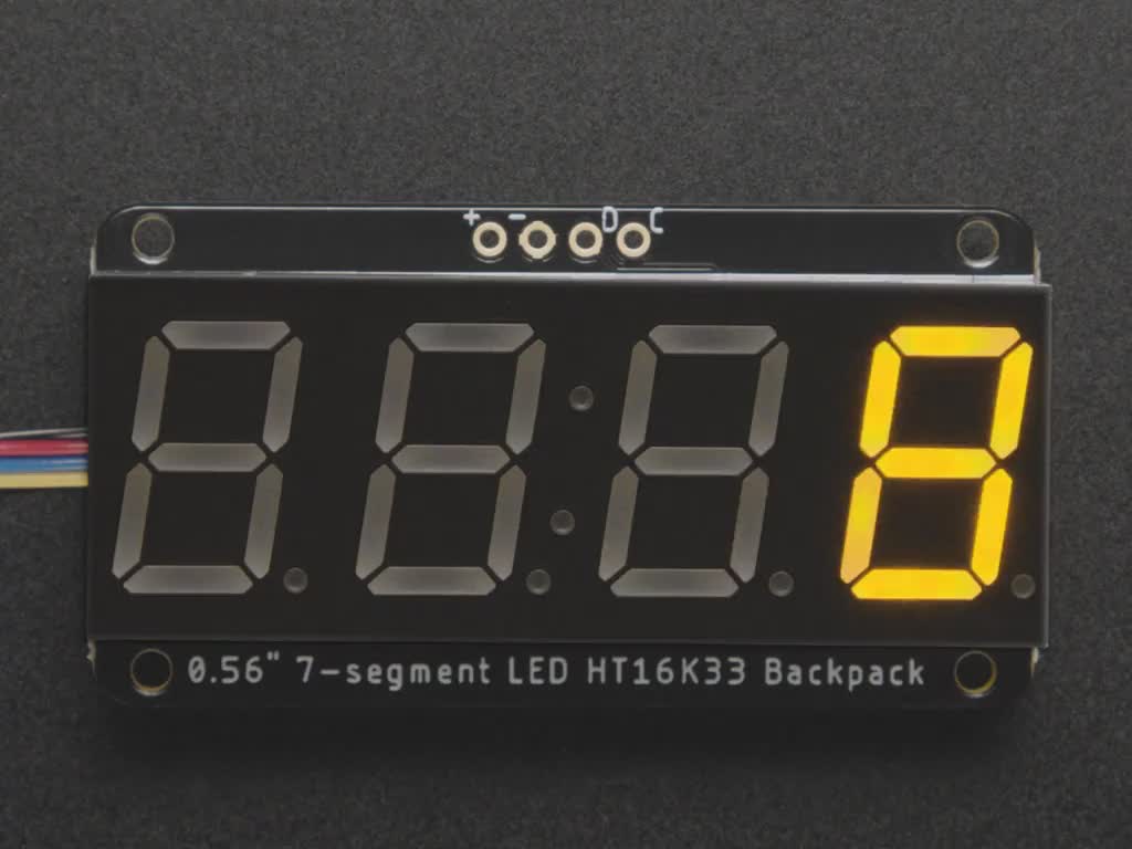 Buy Assembled Adafruit 056 4 Digit 7 Segment Display Ada5602 Adafruit