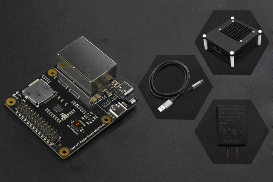 Buy Raspberry Pi Cm4 Iot Router Carrier Board Mini With Case Power Supply Df Dfr0767 3 Dfrobot