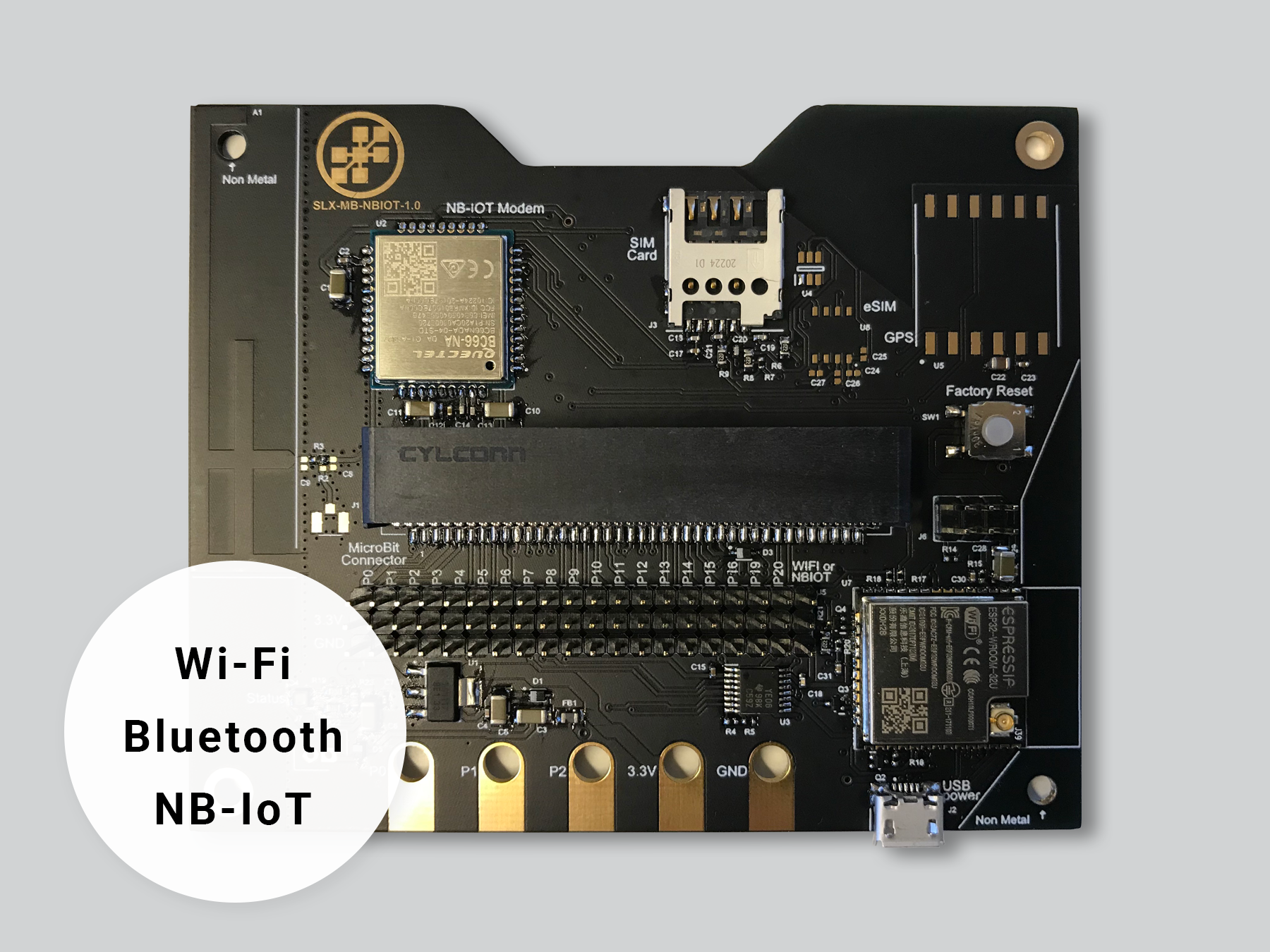 Buy Wappsto:bit NB IoT shield for Micro:bit (BLE, WiFi, NB-IoT) PAKR-A0330 Seluxit