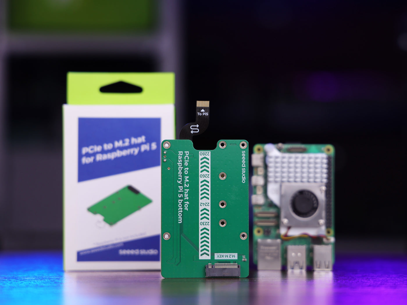 Buy PCIe to M.2 hat for Raspberry Pi 5, Support NVMe SSD, Support ...