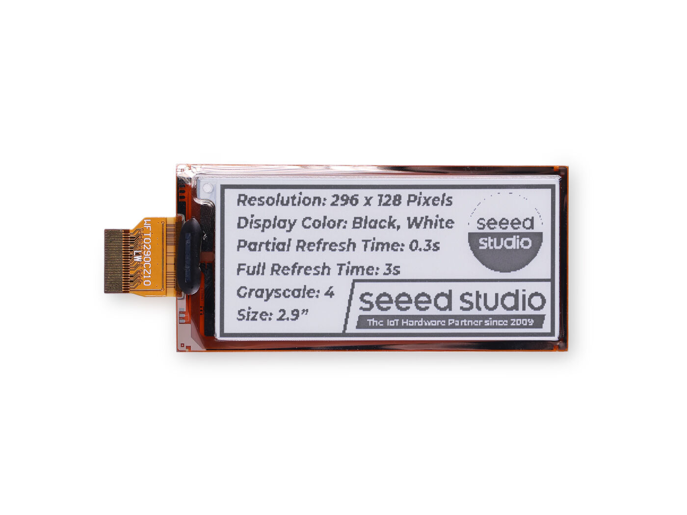 Buy 2.9\" Flexible Monochrome eInk / ePaper Display with 296x128 Pixels ...