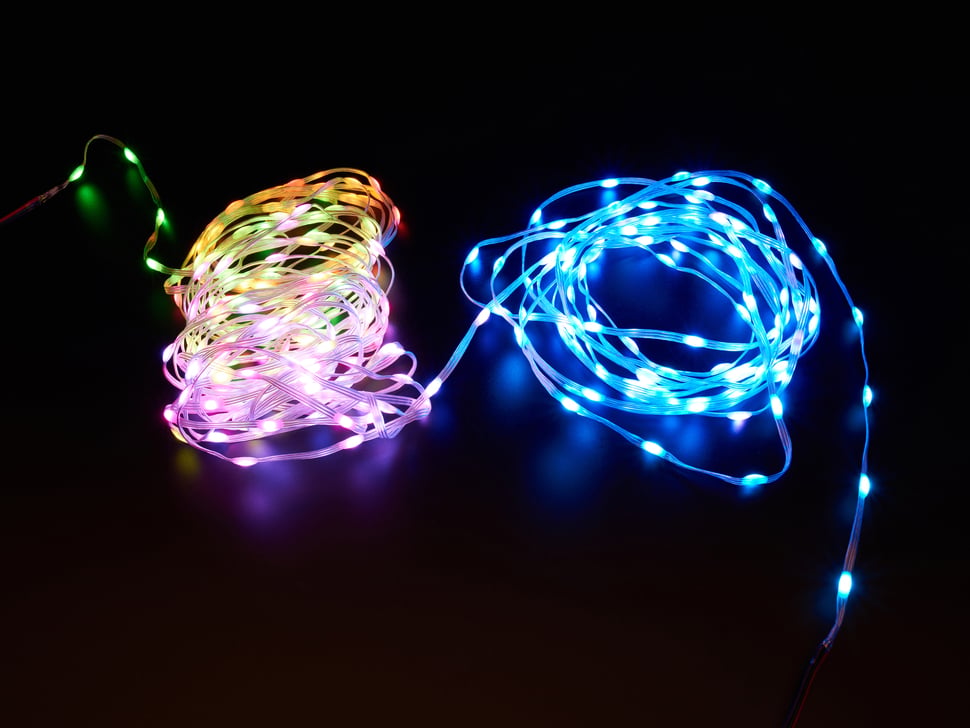 Buy Adafruit NeoPixel Pebble / Seed LED Strand - 300 LEDs - 2" Pitch ...