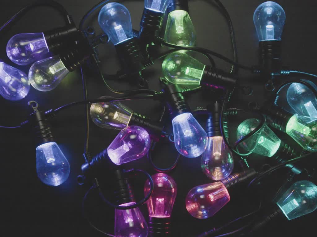 Buy Cafe / Patio Light Bulb Strand with TM1814 RGBW LED - 20 Bulbs ...