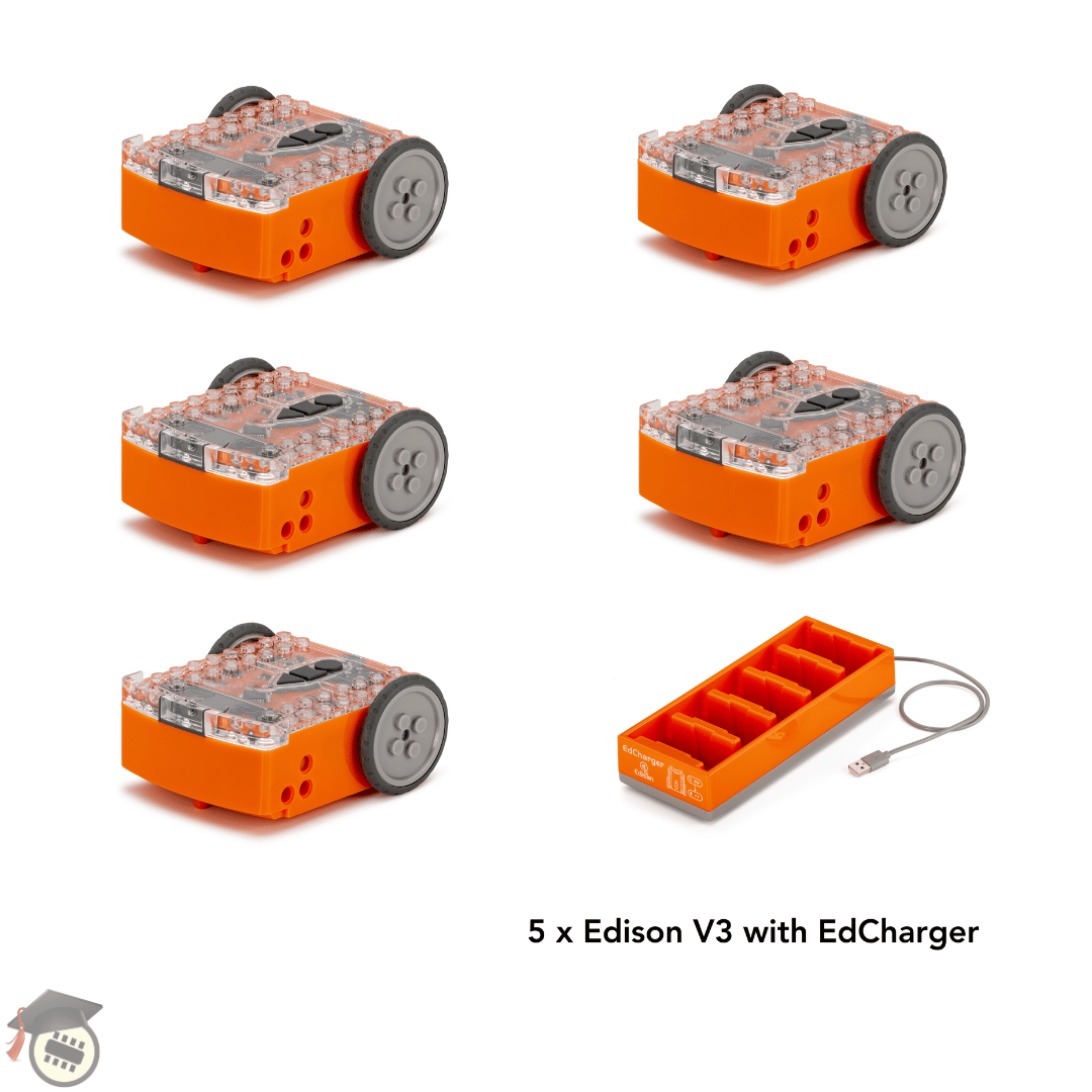 Buy 5 x Edison Robot V3 with EdCharger PAKR-K1237 Pakronics Bundle