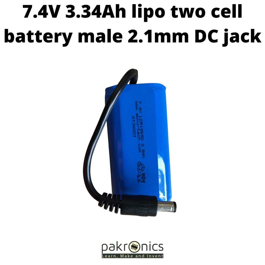 Buy 7.4V 3.34Ah lipo two cell battery male 2.1mm DC jack PAKR-A0213 ...