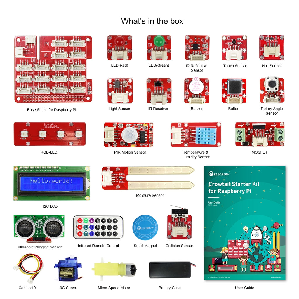 Buy Crowtail Starter Kit for Raspberry Pi PAKR-EC1003 Elecrow